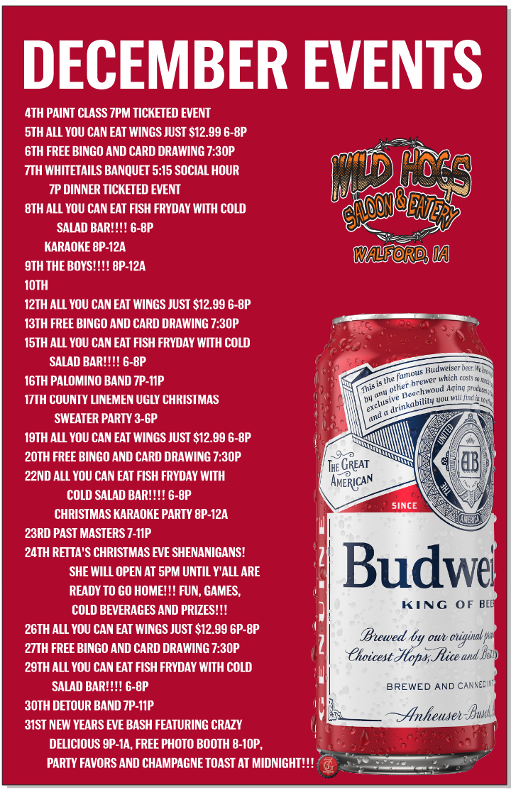 Events | Wild Hogs Saloon & Eatery